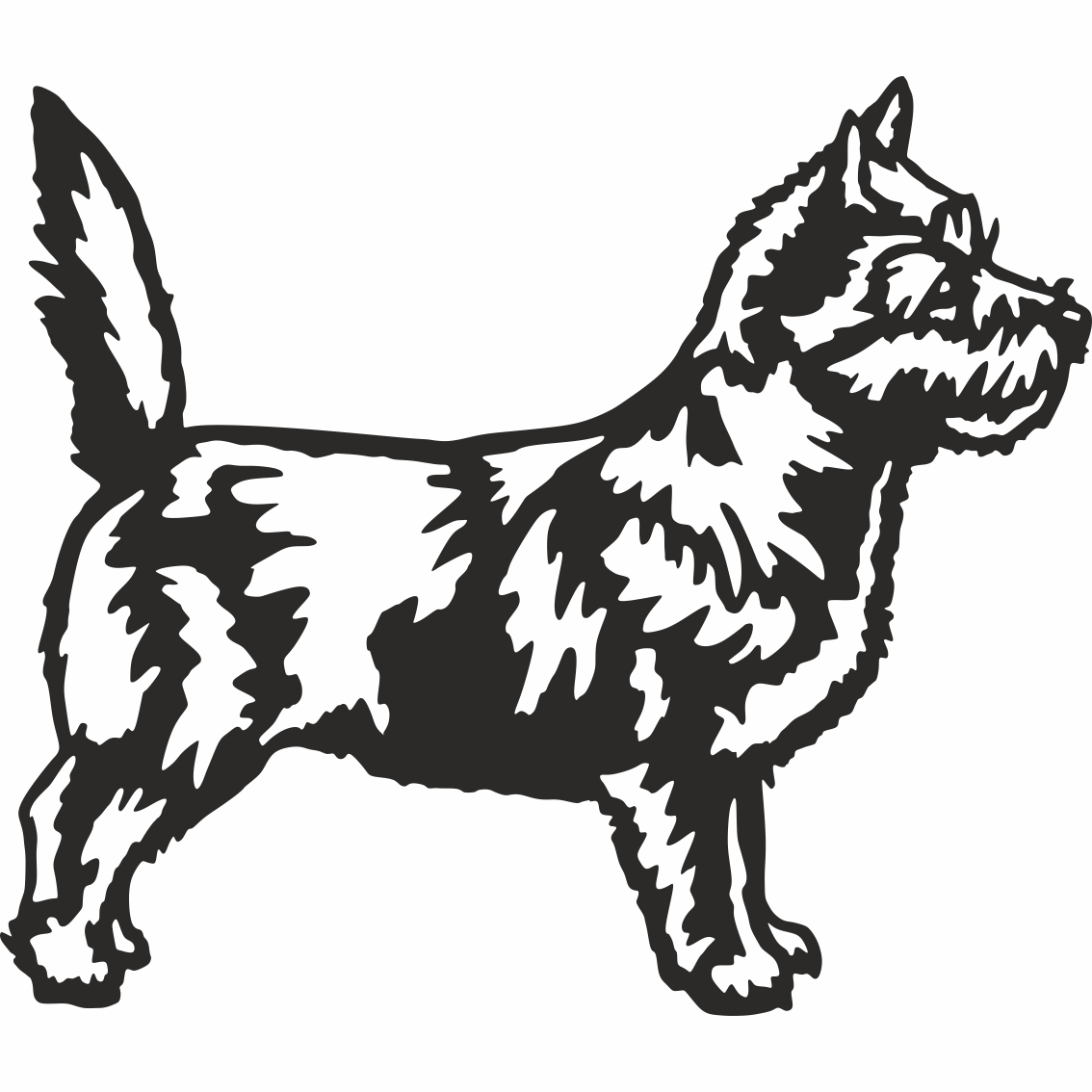 Votre décor mural premium en métal : Cairn terrier