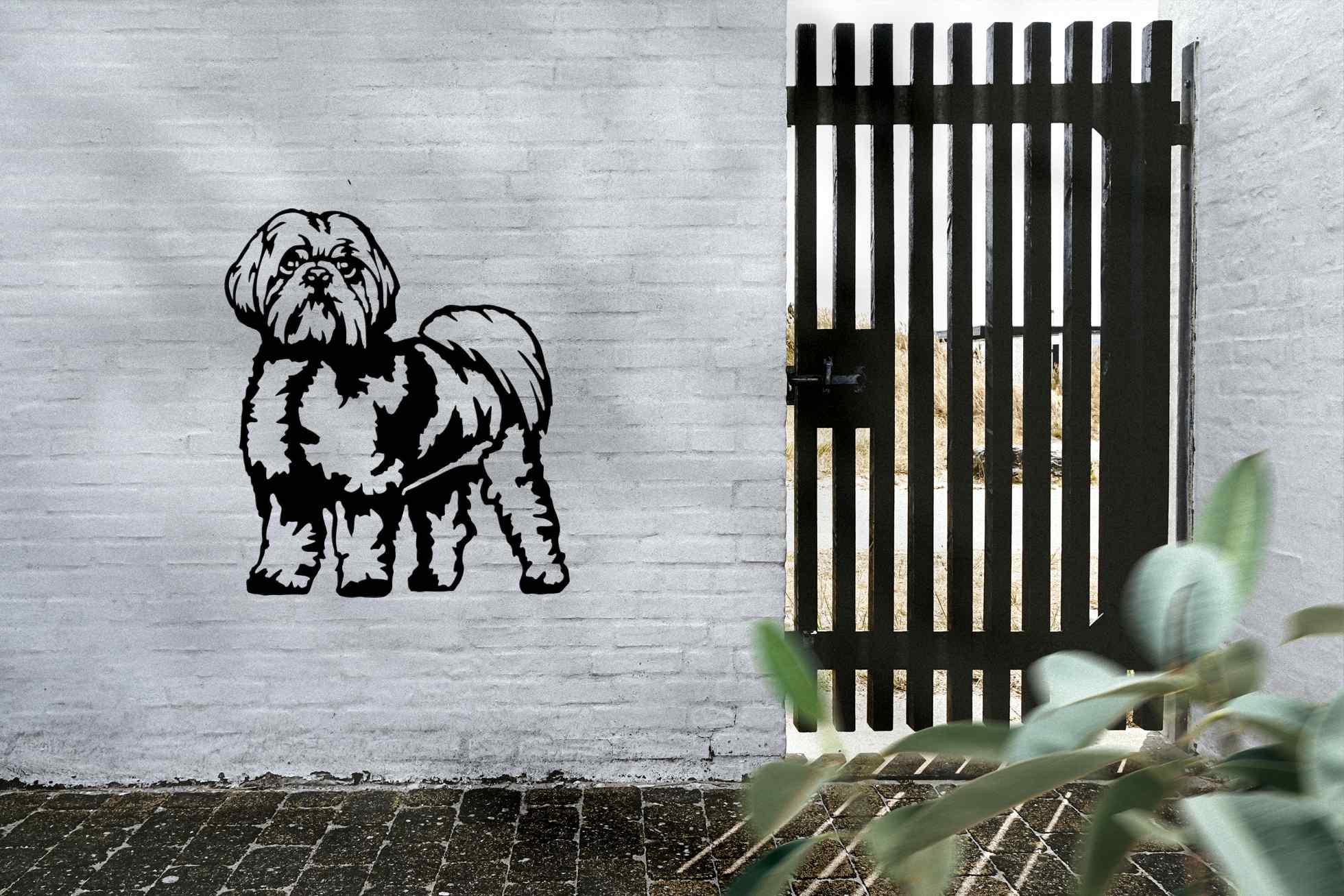 Votre décor mural premium en métal : Shih tzu